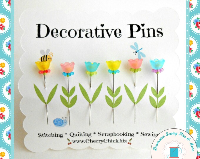 Decorative Sewing Pins Pin Toppers Gift for Quilters Sewing Pins Fancy ...