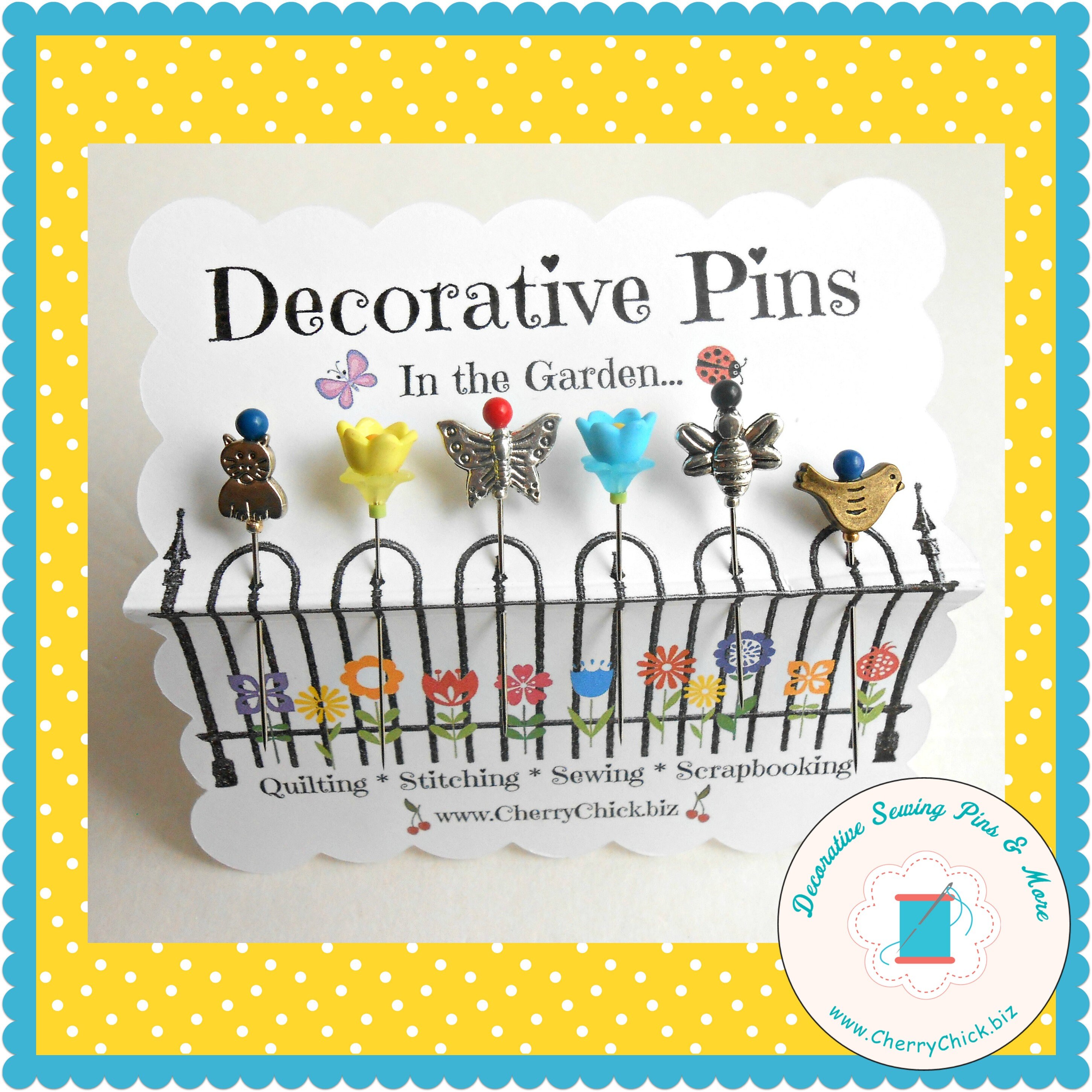 Decorative Sewing Pins Pretty Pins Quilting Pins Flower | Etsy