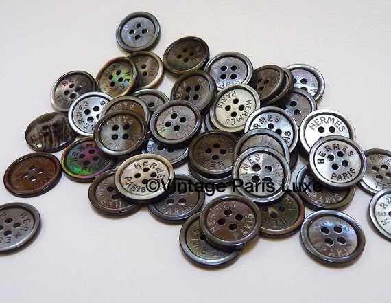 HERMES Buttons Silver Mother of Pearl Size 1.7 Cm Hermes | Etsy