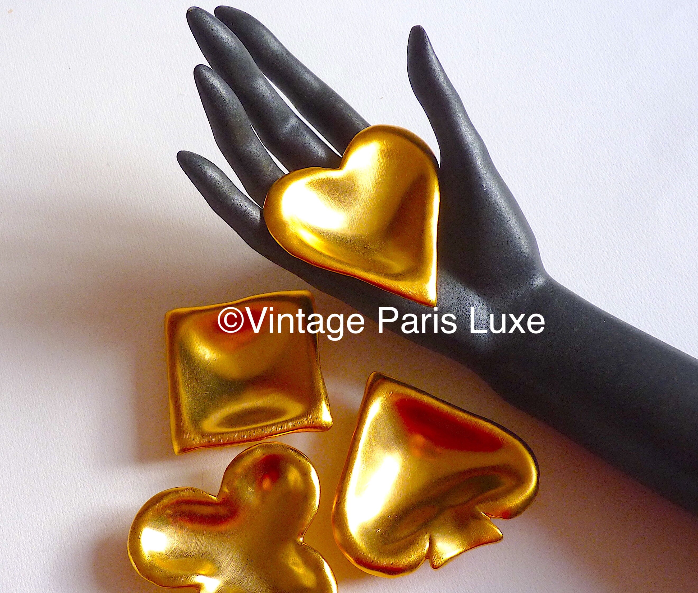 Vintage EDOUARD RAMBAUD PARIS Card Player Ashtrays Set of 4 | Etsy