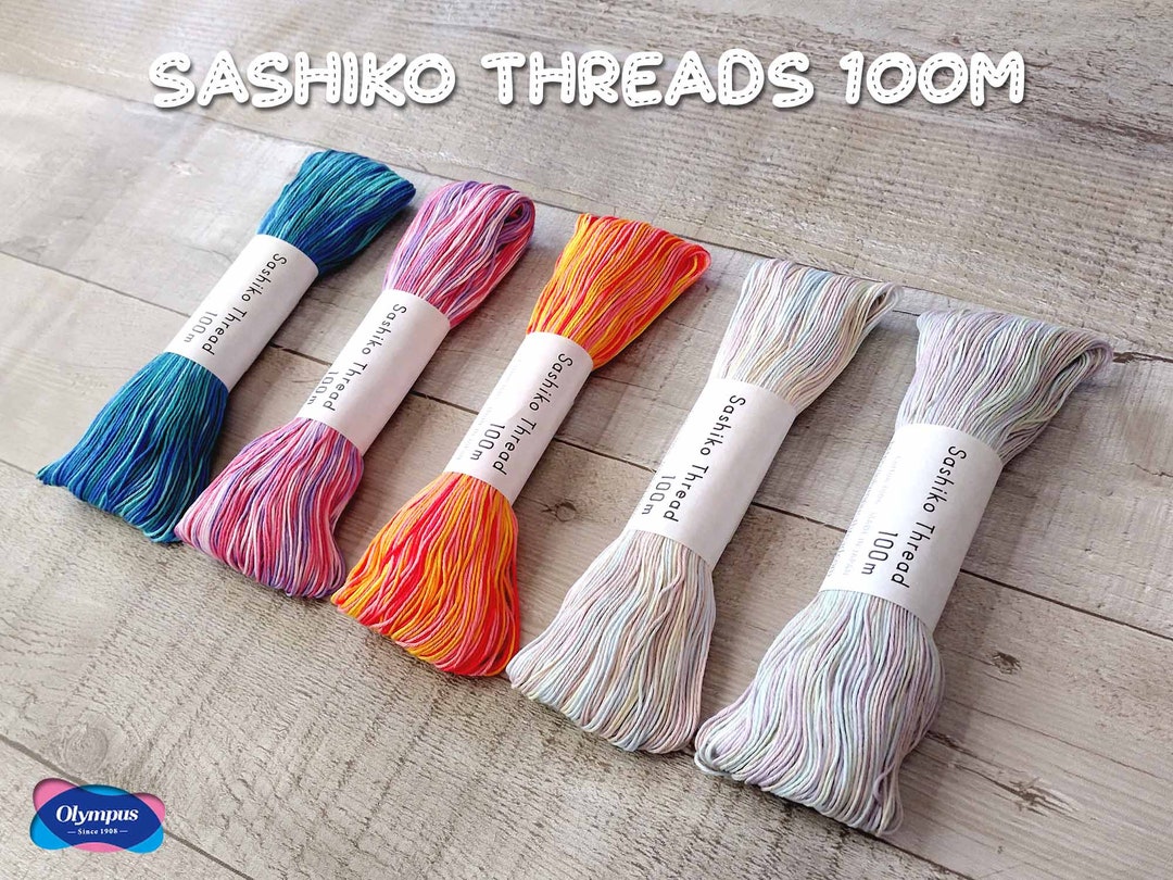 Olympus Colourful Sashiko Threads | 100m (109yd) Skeins | Variegated ...