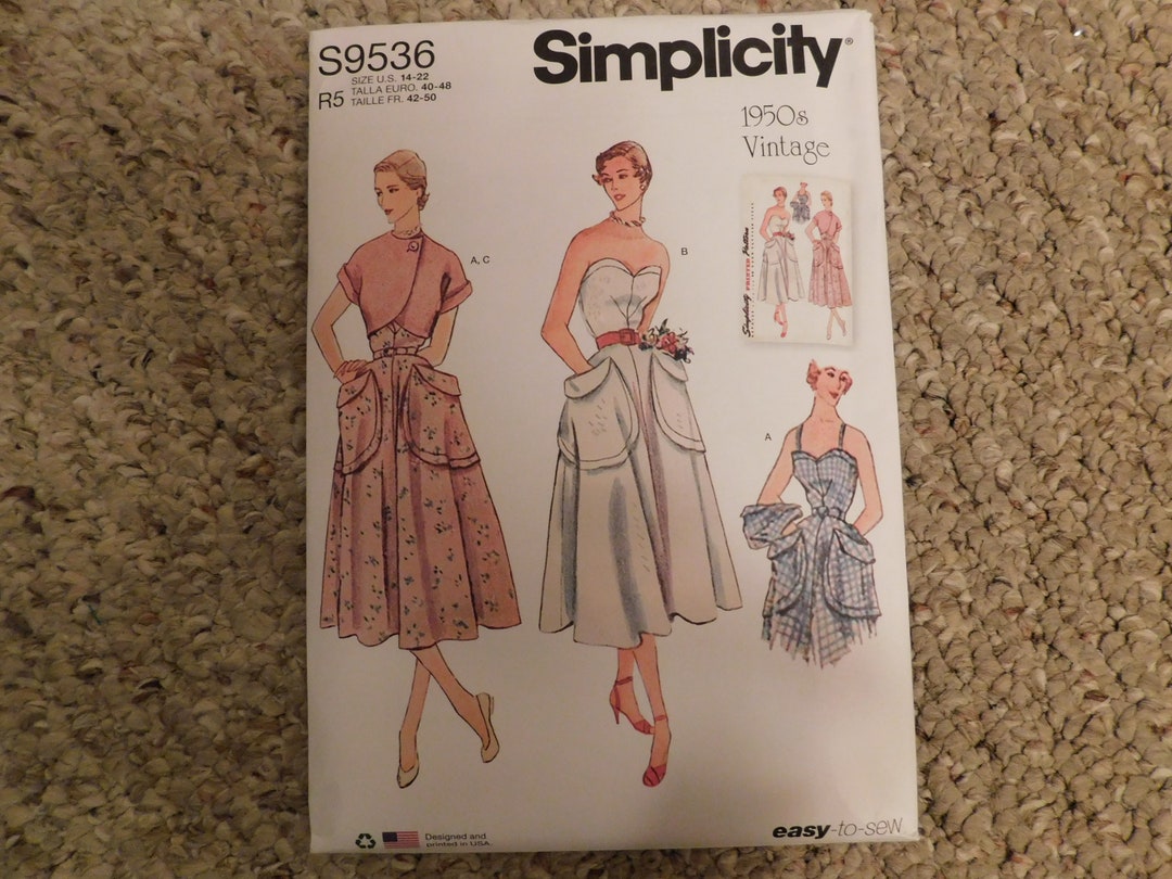 NEW UNCUT Simplicity 9536 Sewing Pattern, Misses Sundress and Bolero ...