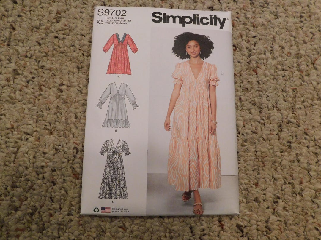 NEW and UNCUT Simplicity Sewing Pattern 9702 Romantic Casual Spring/summer Dress - Etsy