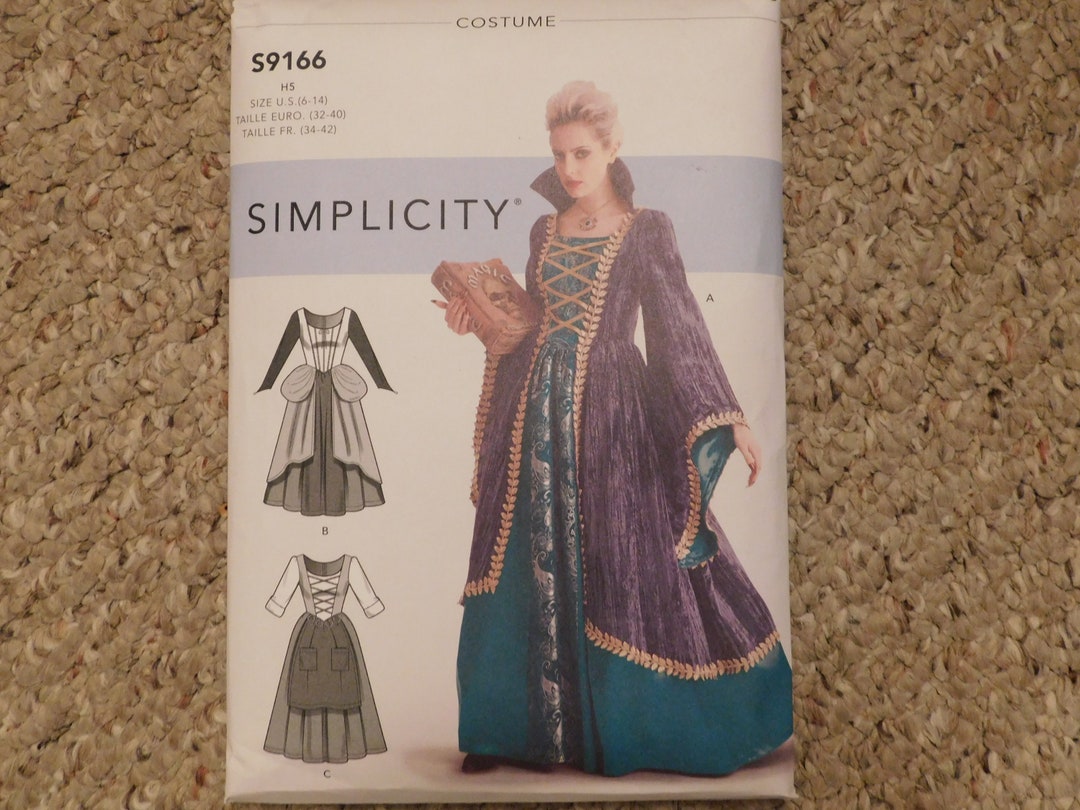 Simplicity Sewing Pattern #9166 Costume, NEW and UNCUT With F/F - Etsy