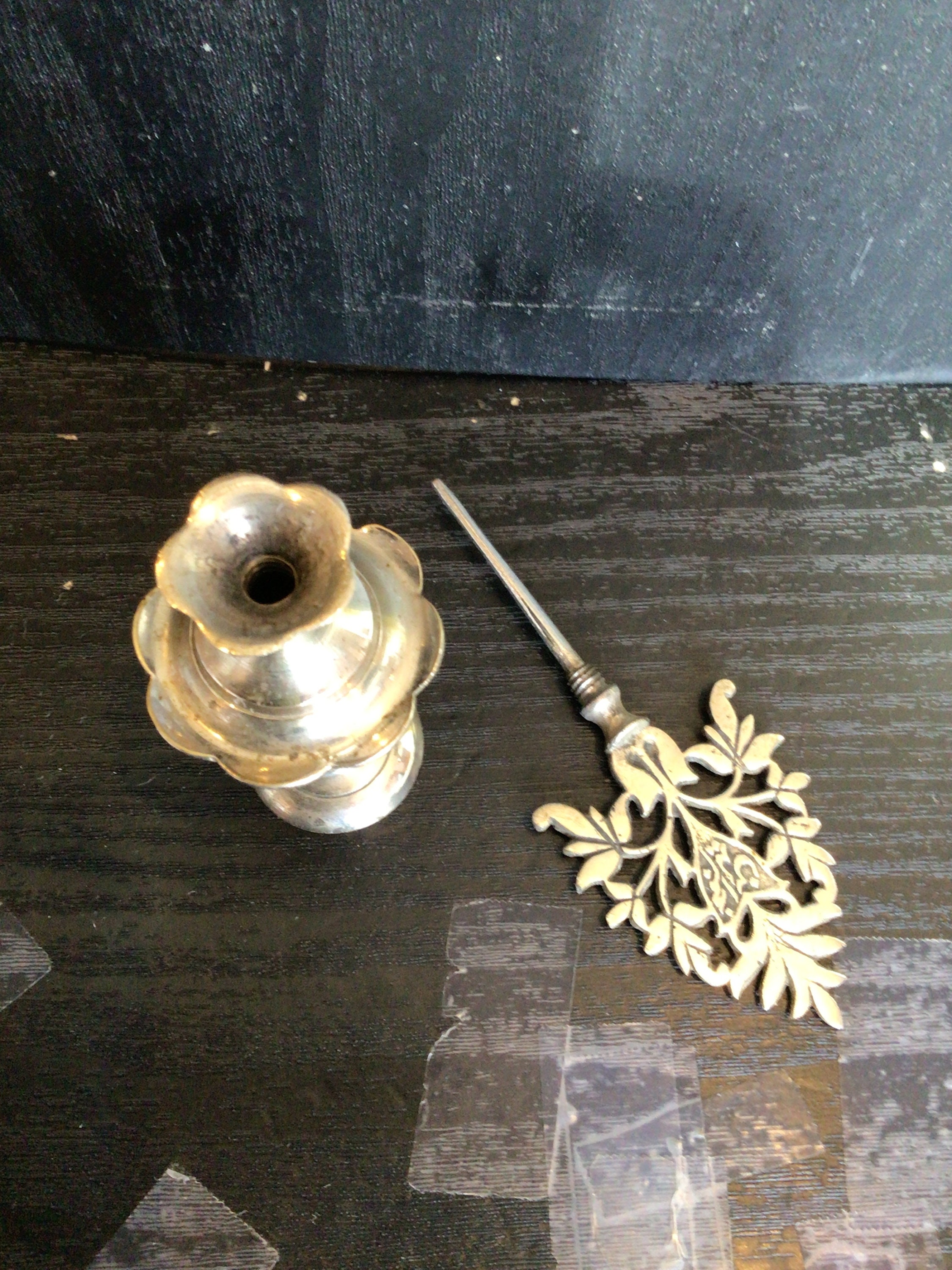 Egyptian Revival Perfume Bottle Silver Plated Mid Century - Etsy