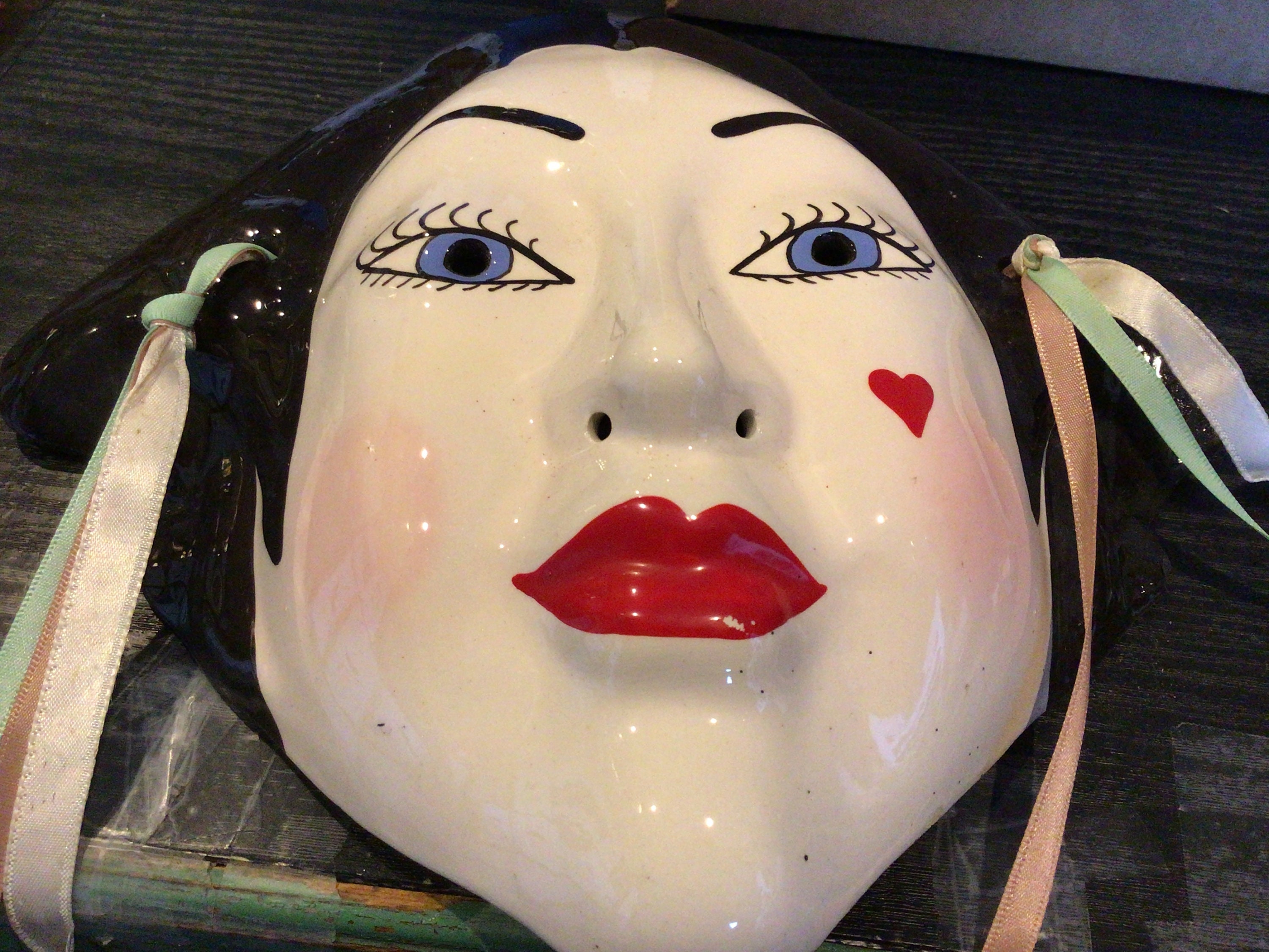 Vintage Ceramic Japanese Geisha Mask / Theater Art / Wall Hanging - Etsy
