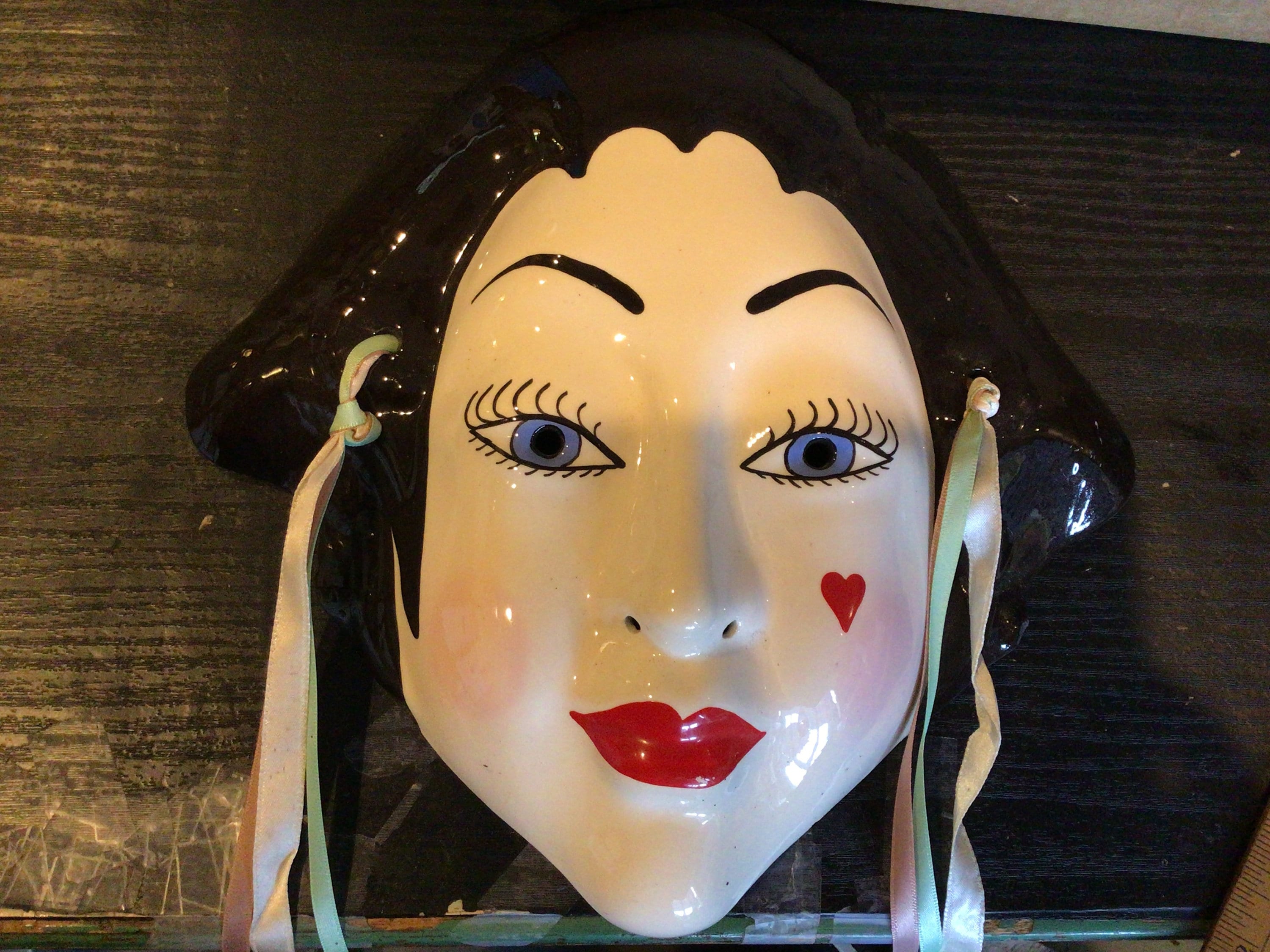 Vintage Ceramic Japanese Geisha Mask / Theater Art / Wall Hanging - Etsy