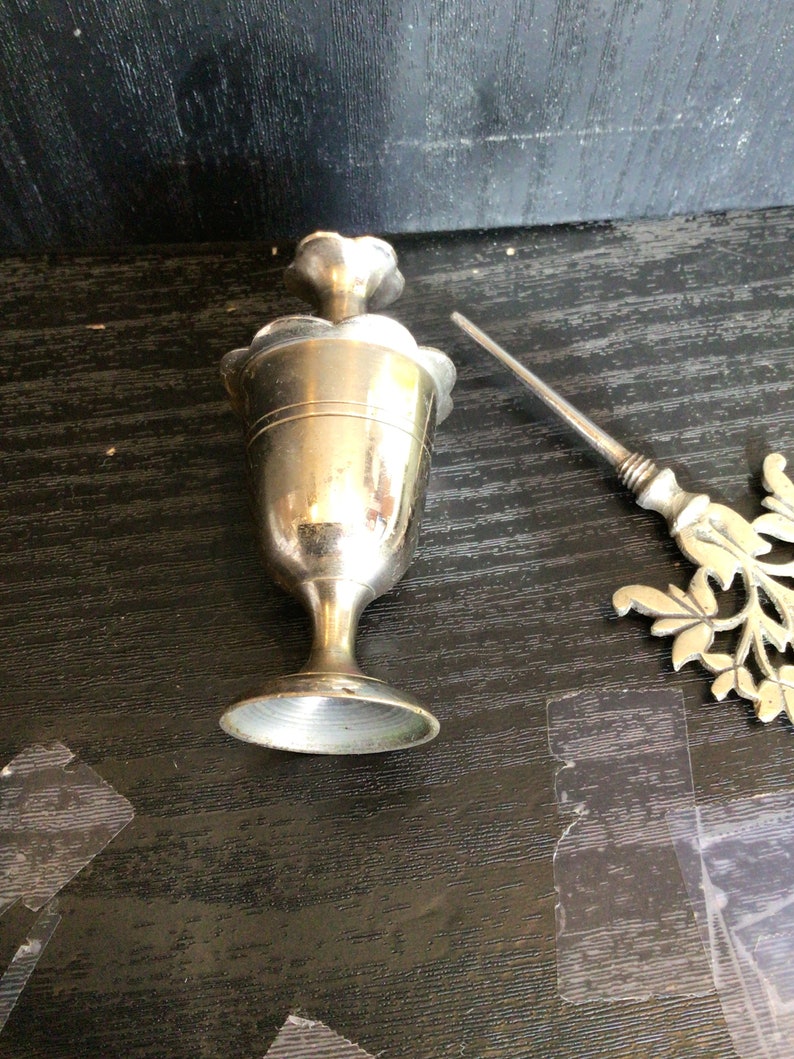 Egyptian Revival Perfume Bottle Silver Plated Mid Century - Etsy