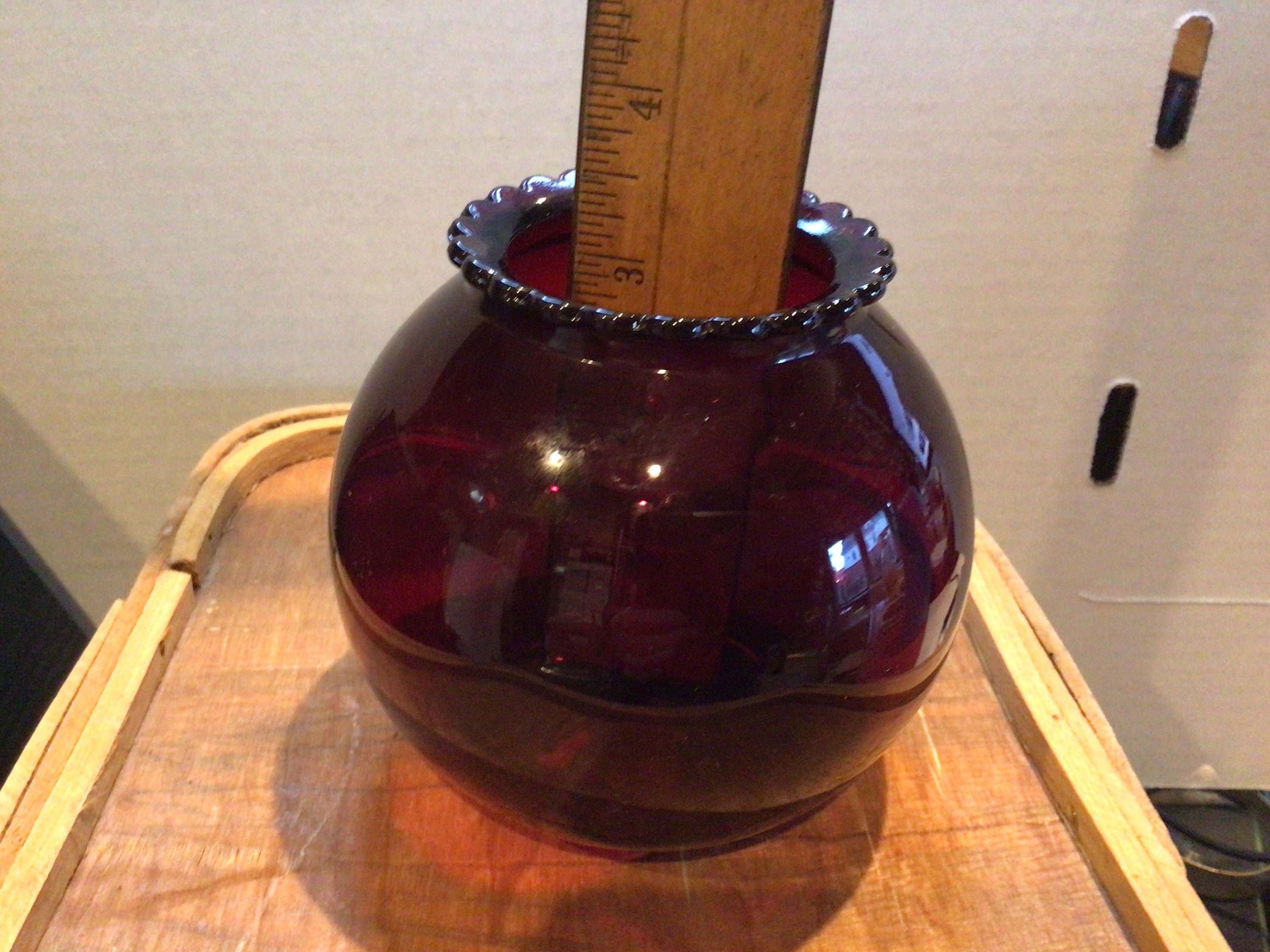 Anchor Hocking Ruby Red Ball Vase - Etsy