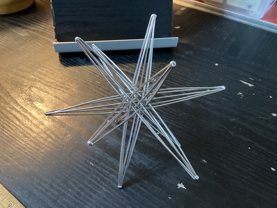 Vintage 7 Foldable Metal 6 Axis Point Star - Etsy