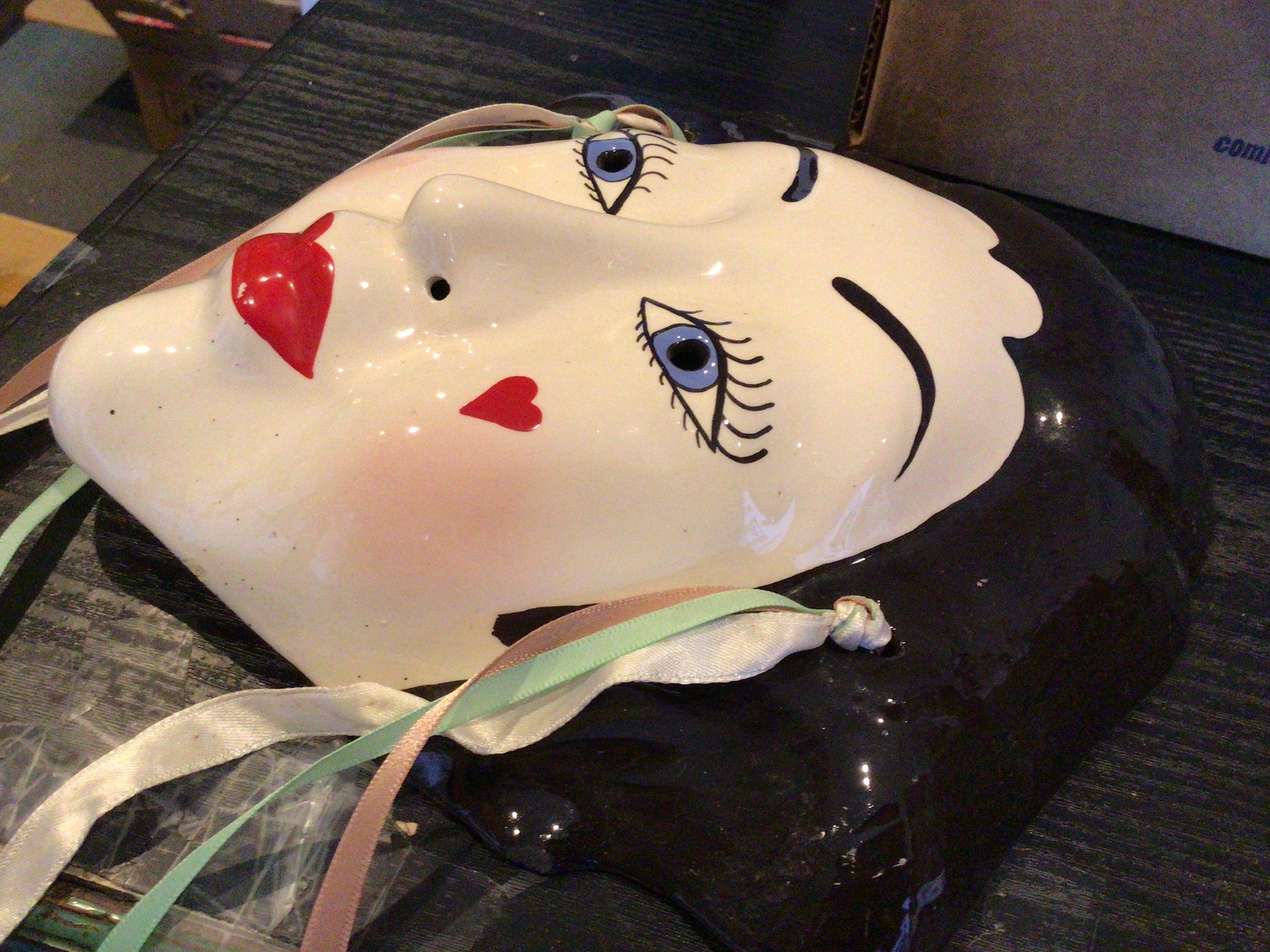 Vintage Ceramic Japanese Geisha Mask / Theater Art / Wall Hanging - Etsy