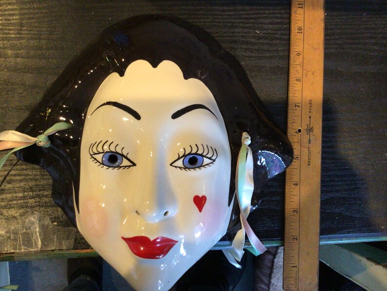 Vintage Ceramic Japanese Geisha Mask / Theater Art / Wall Hanging - Etsy