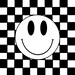 Checker Smile Face, Retro Smiley Face, SVG, DIGITAL Cut File, DIGITAL ...