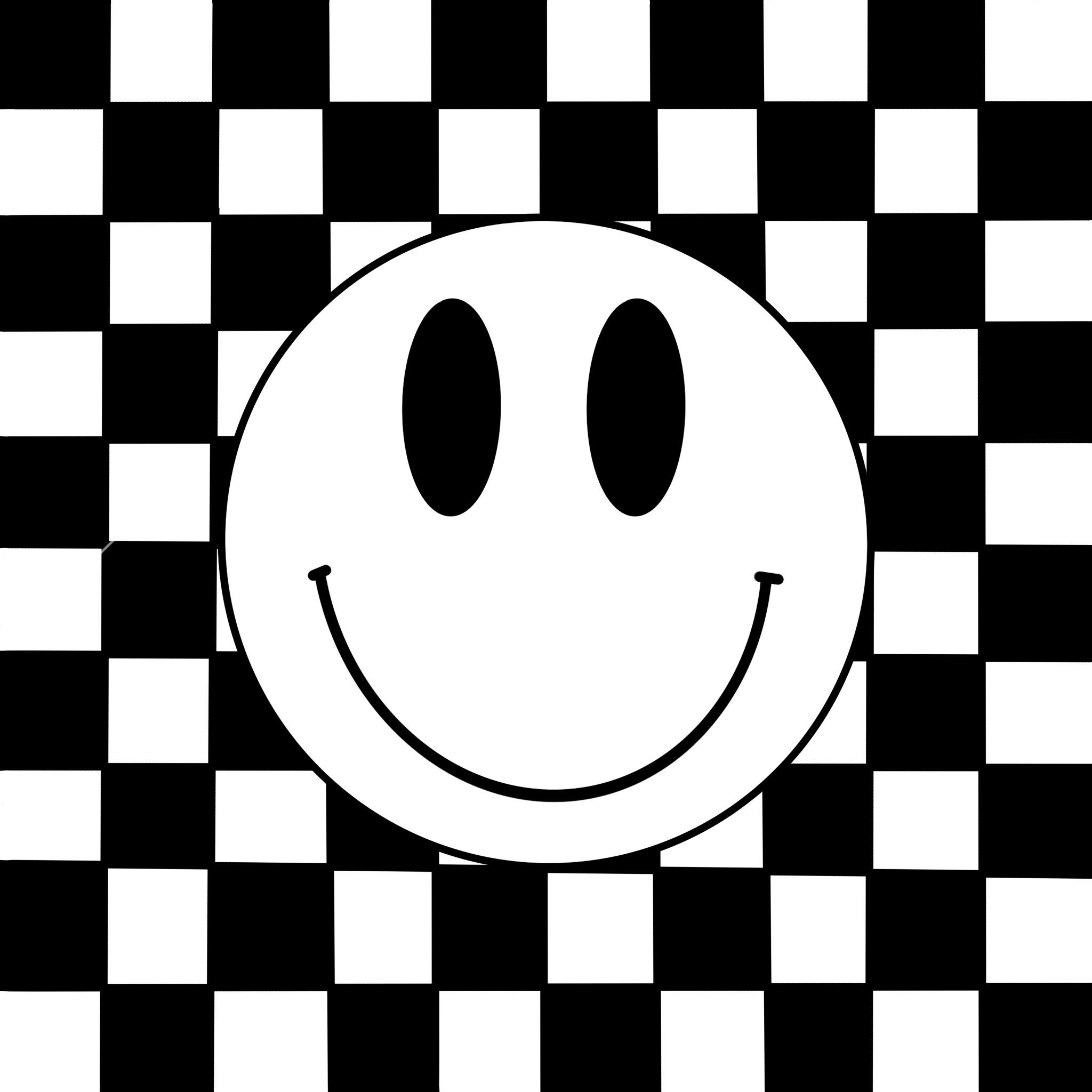 Checker Smile Face, Retro Smiley Face, SVG, DIGITAL Cut File, DIGITAL ...