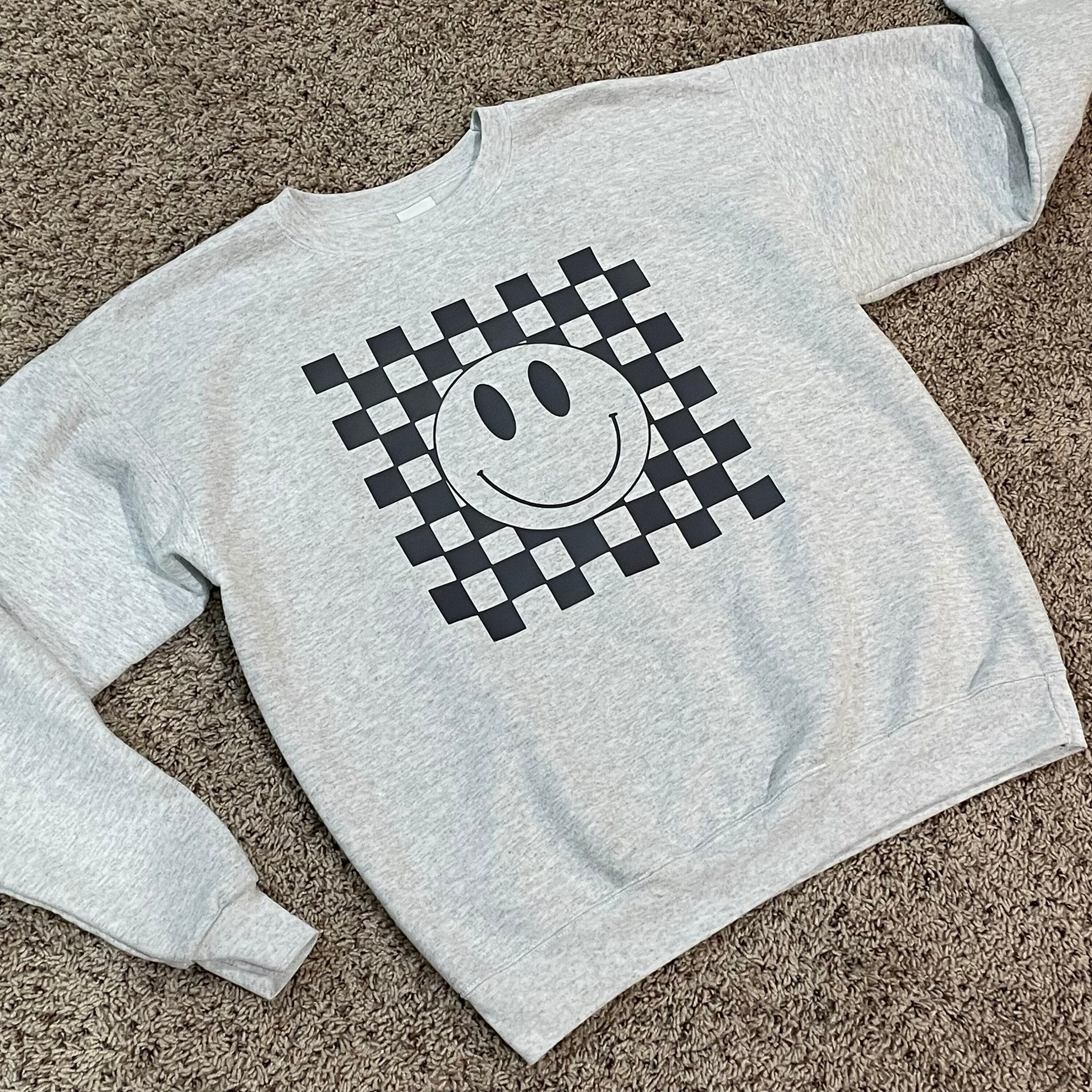 Checker Smile Face, Retro Smiley Face, SVG, DIGITAL Cut File, DIGITAL ...