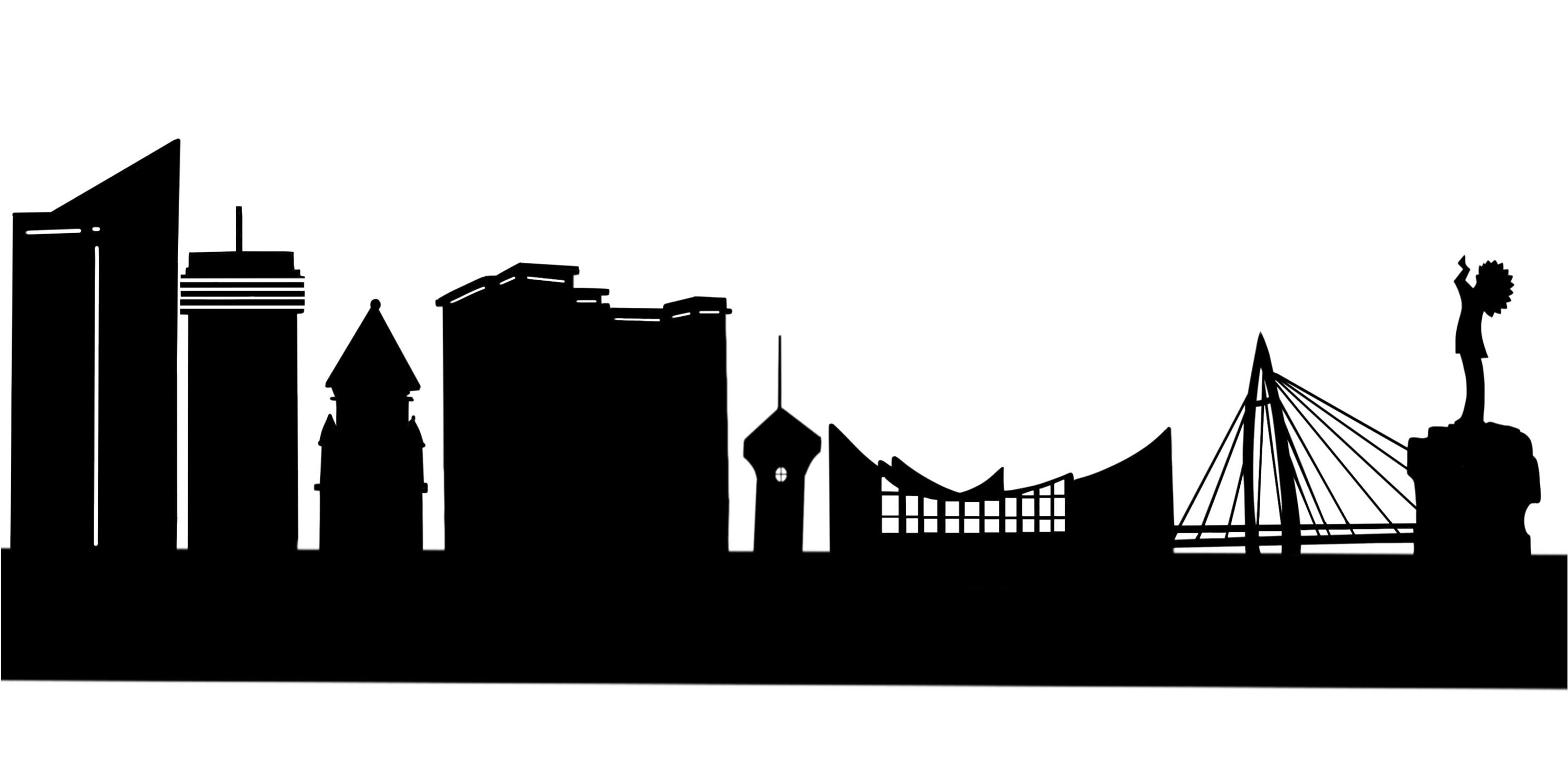 Wichita Kansas Skyline, Svg, Jpeg, Downtown Wichita Kansas, City ...