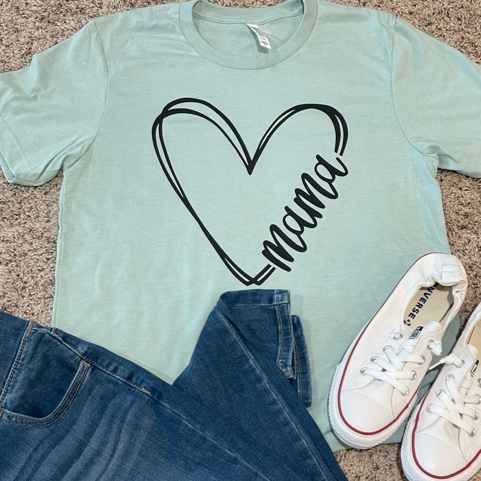 Mama Heart, Double Heart, Doodle Heart, Svg, Jpg, Digital Cut File ...