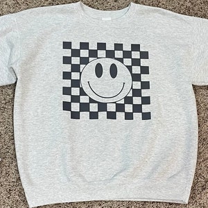 Checker Smile Face, Retro Smiley Face, SVG, DIGITAL Cut File, DIGITAL ...