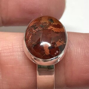 Red Stone Ring, Large Red Statement Ring, Oval Horizonral Ring in ...