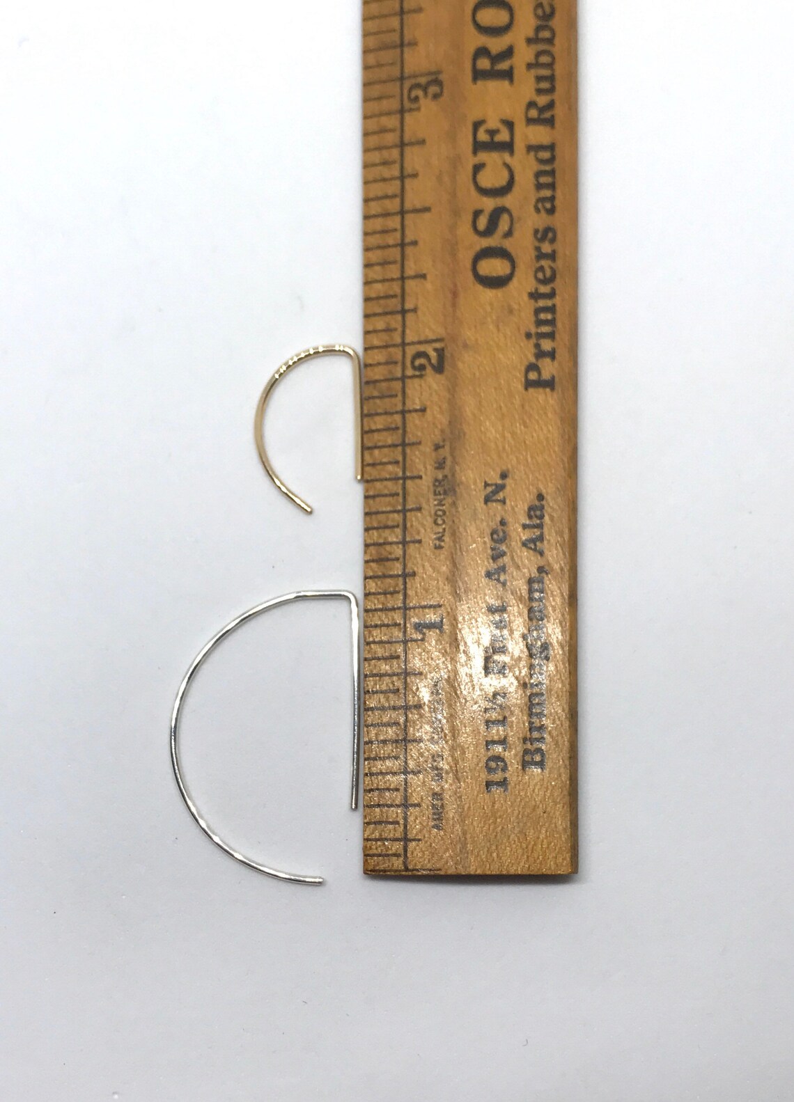 Backless Earrings Open Hoop D Earring Dainty Semi Circle - Etsy