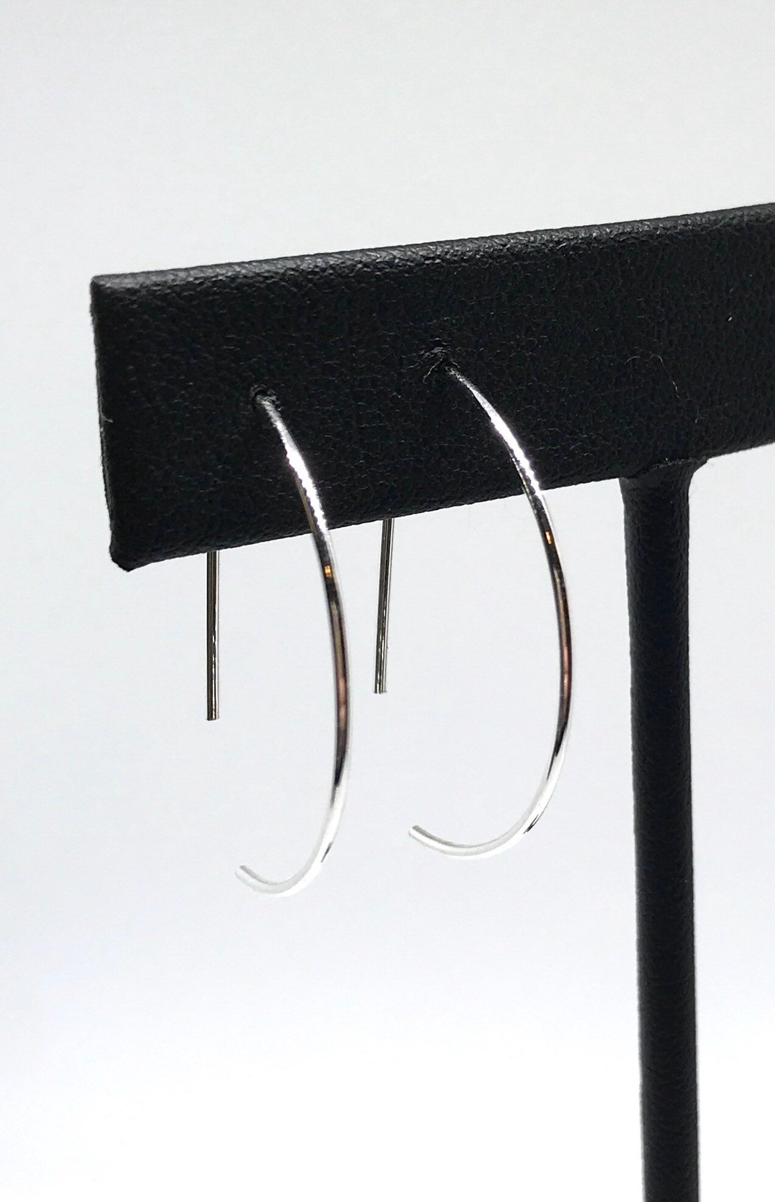 Backless Earrings Open Hoop D Earring Dainty Semi Circle | Etsy