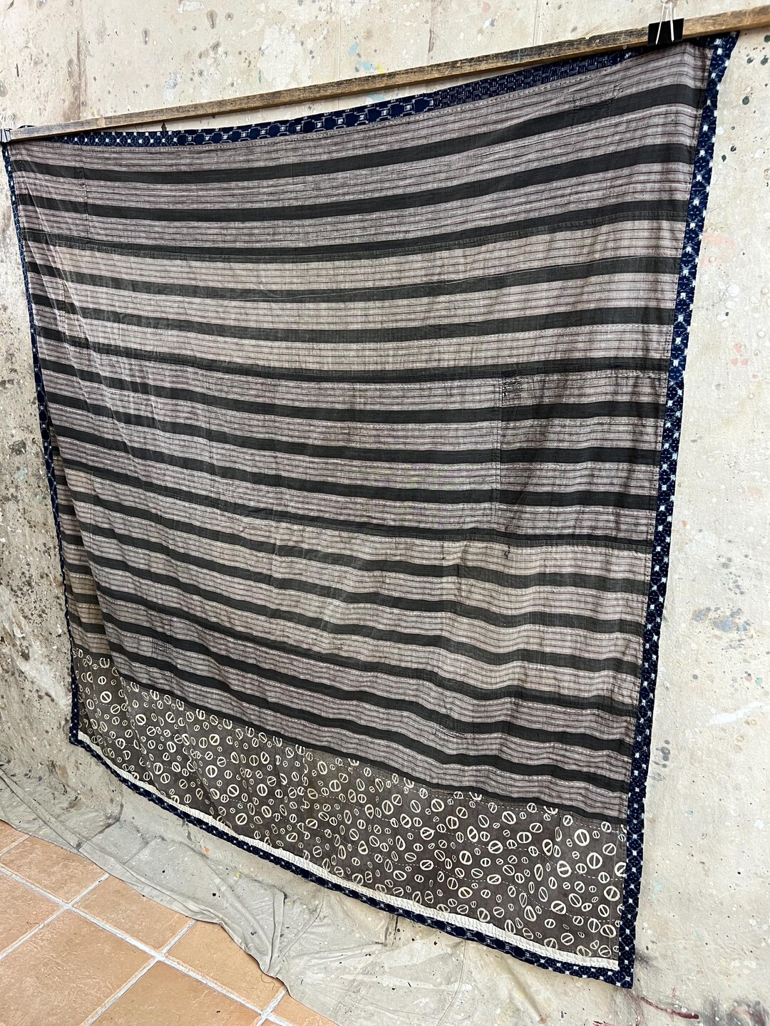 Vintage Japanese Strip 5 Panel Rug #3440 - Etsy