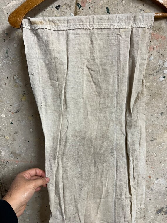 Vintage Japanese natural color boro fabric scarf #777 - Gem