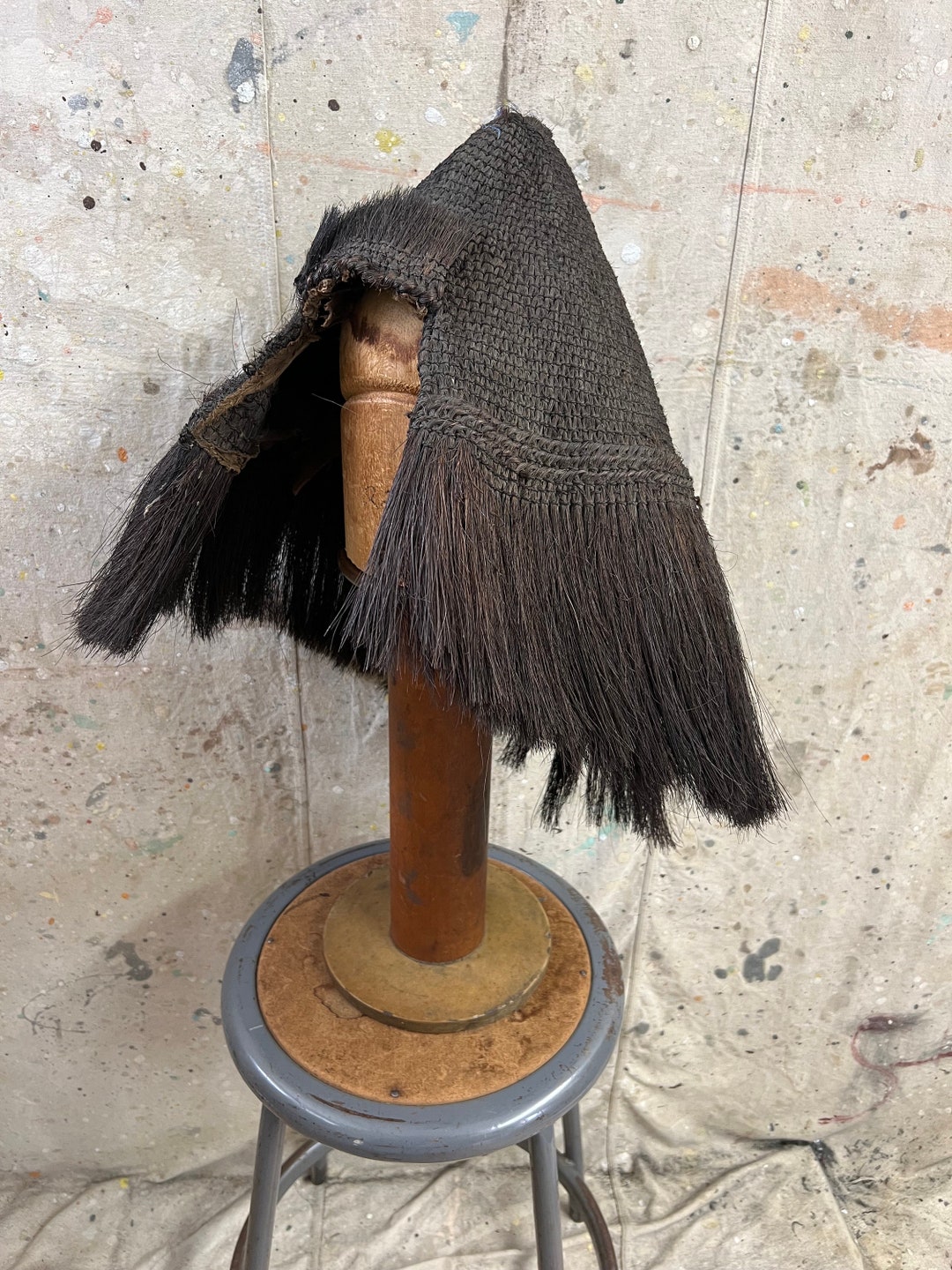 Primitive Japanese Samurai Armor Rain Hat - Etsy