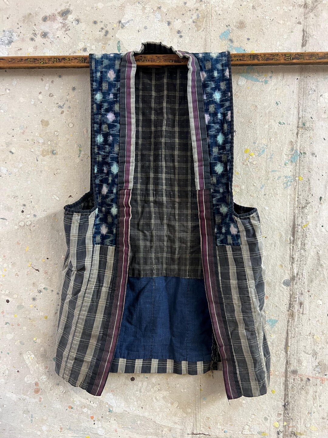 Vintage Japanese Indigo Dyed Famer’s Noragi Vest #2260 - Etsy