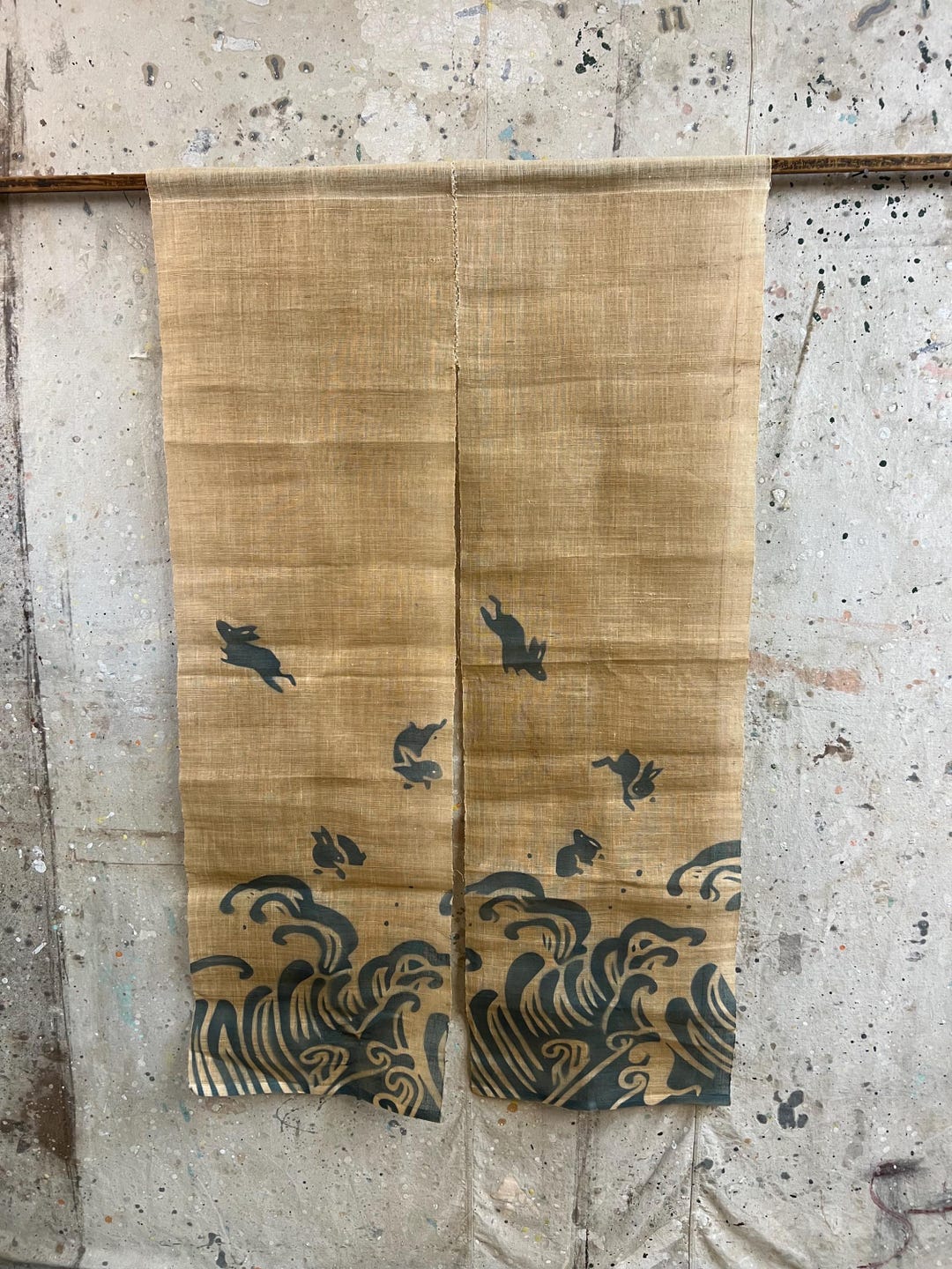 Vintage Japanese Hemp Natural Color Noren Curtain #3213 - Etsy