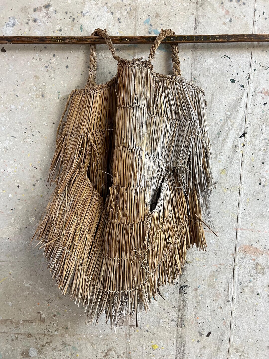 Vintage Japanese Mino Hand Woven Straw Rain Cape #3038 - Etsy