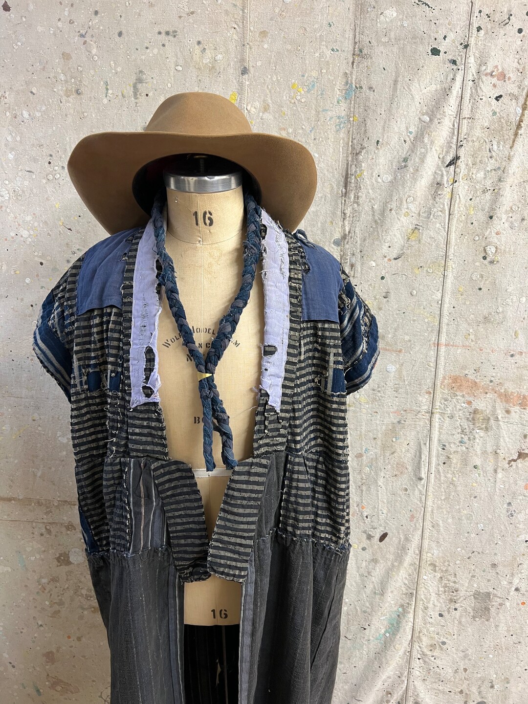 Vintage Japanese Indigo Dyed Boro Noragi Vest #1749 - Etsy