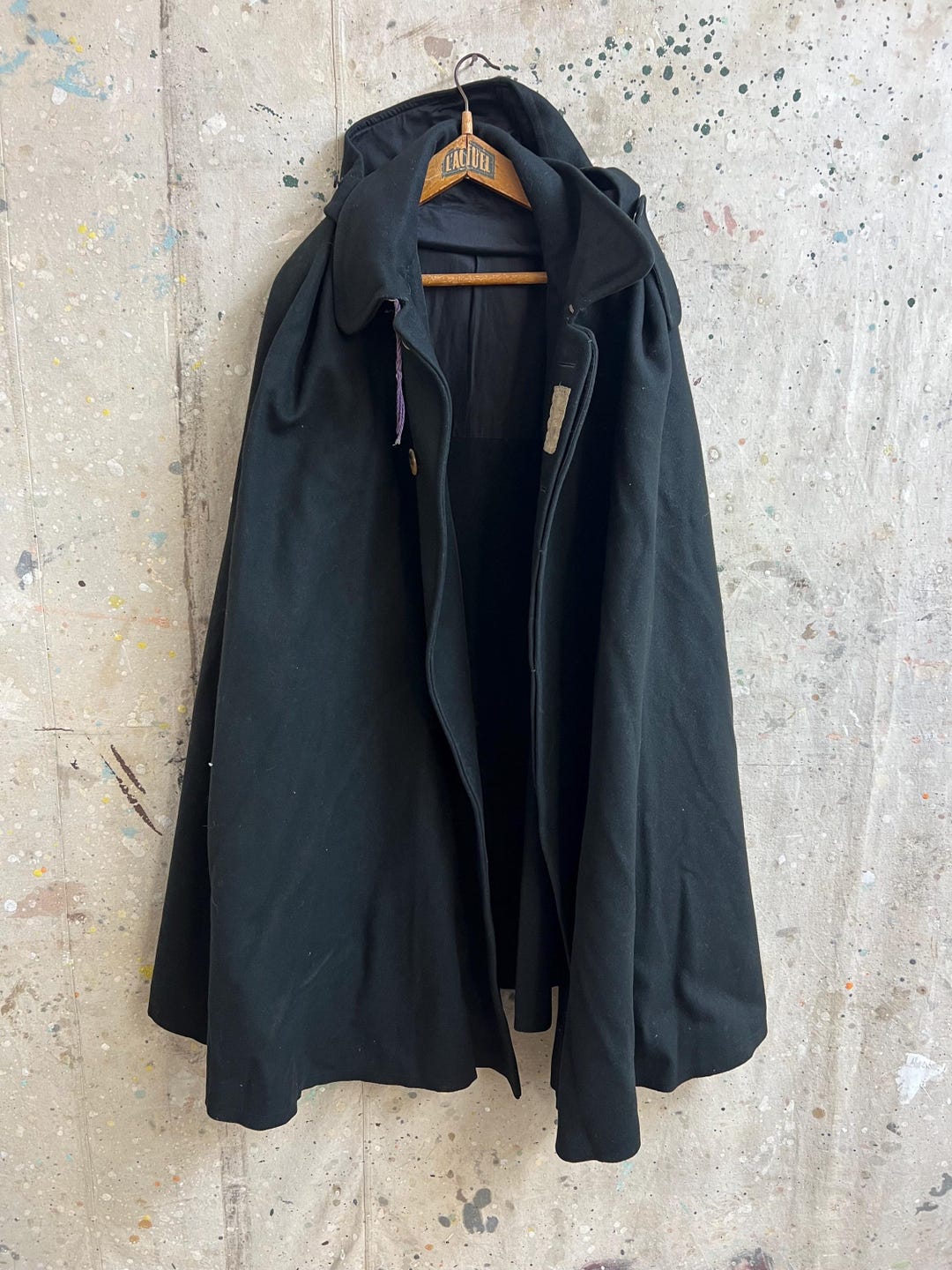 Vintage Japanese Heavy Wool Cloak Around Taisho Era #2755 - Etsy