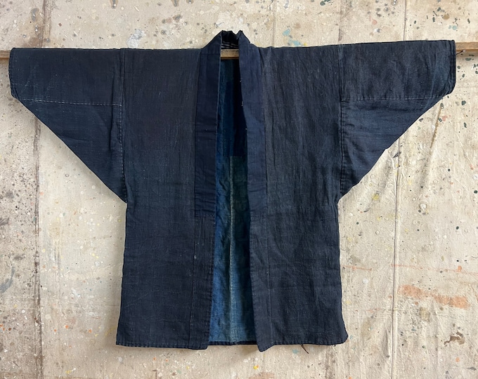 Vintage Japanese Indigo Dyed Hemp Noragi Jacket #988 - Etsy
