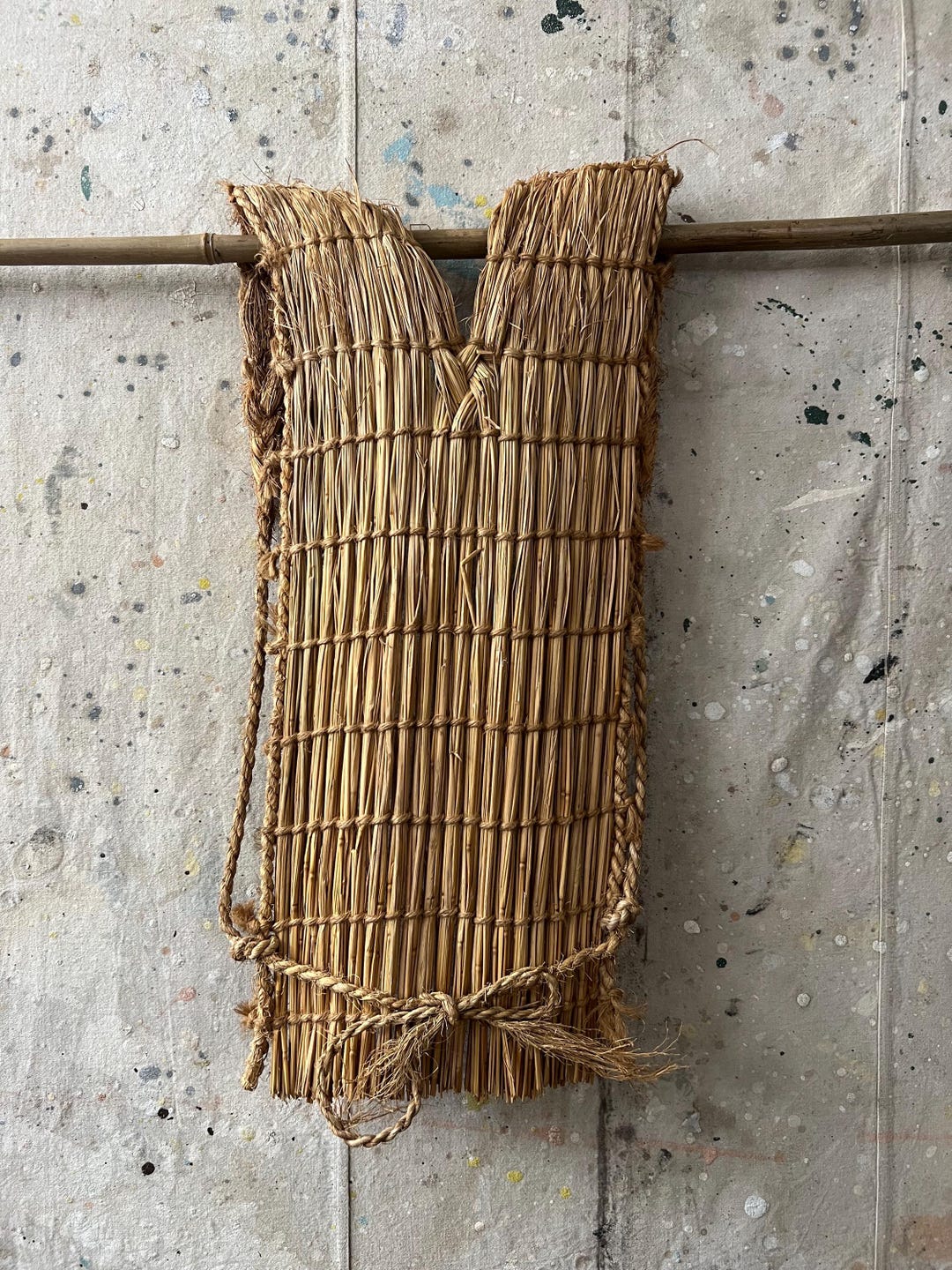Vintage Japanese Straw Bandri Back Support #3744 - Etsy