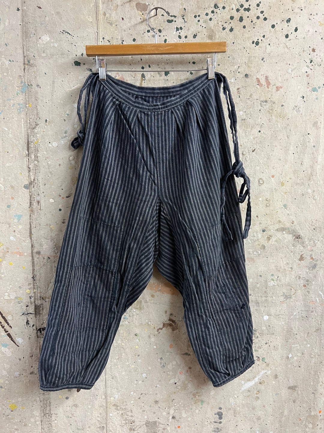 Vintage Japanese Famers Stripe Boro Patched Monpe Pants 1955 - Etsy