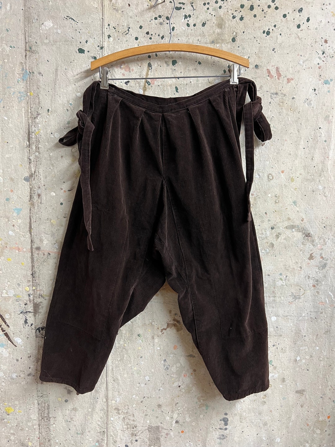 Vintage Japanese Farmer’s Brown Corduroy Monpe Pants #1791 - Etsy