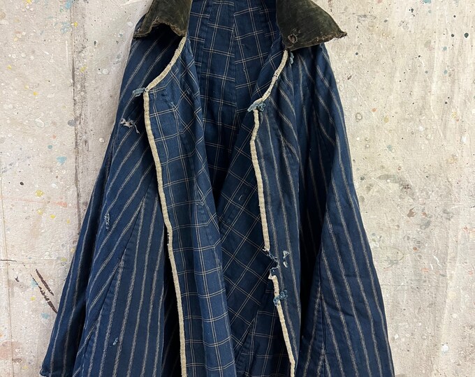 Vintage Japanese Indigo Dyed 2 Way Dochu Kappa Around Meiji Era #1334 ...