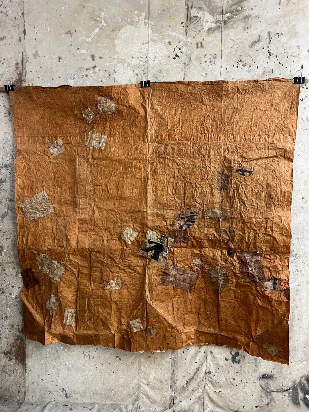 Vintage Japanese Persimmon Patched Washi Paper 2735 - Etsy