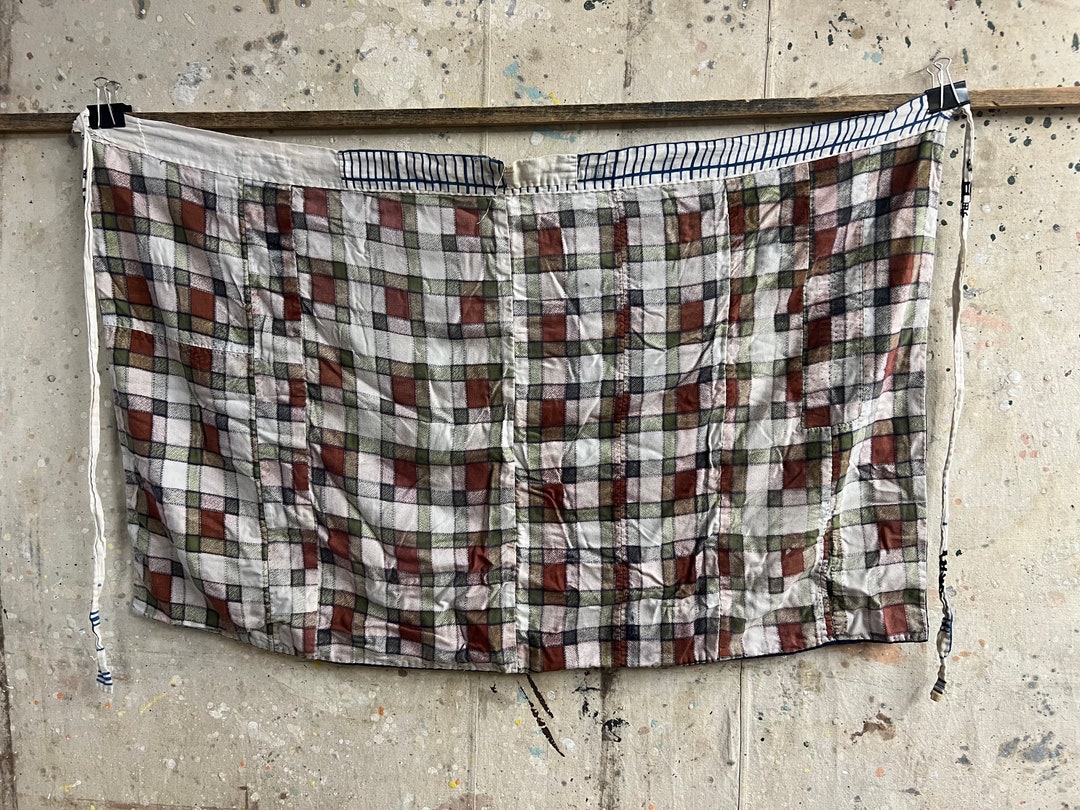 Vintage Japanese Cotton Flannel 2 Way Apron #1789 - Etsy