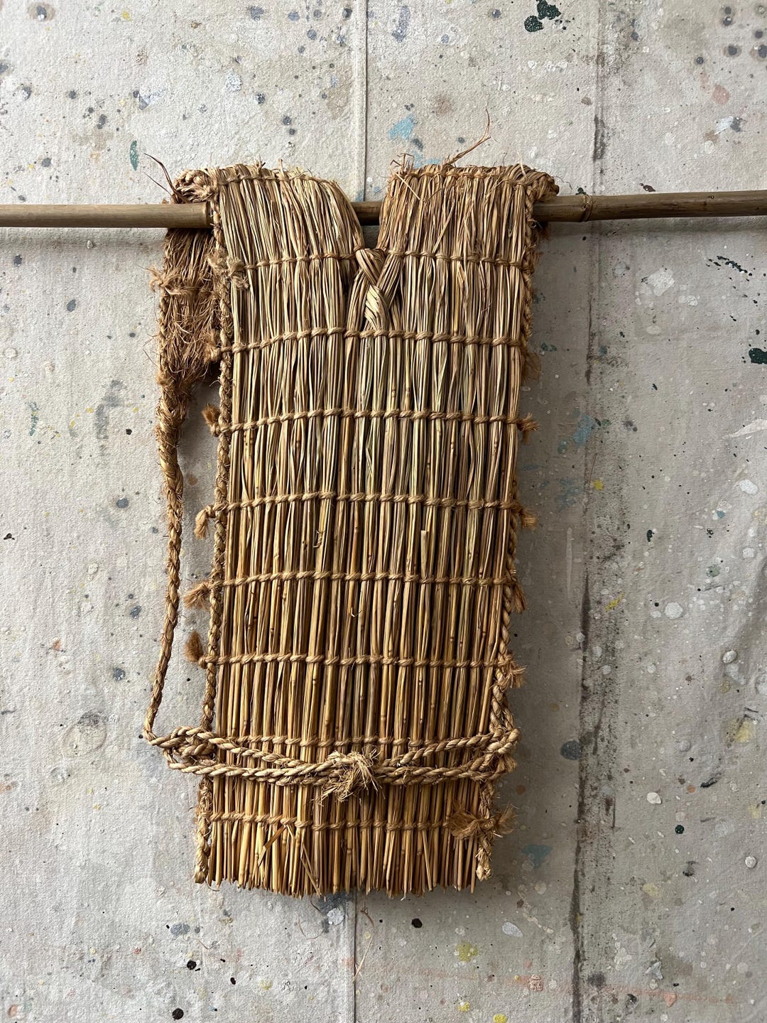 Vintage Japanese Straw Bandri Back Support #3745 - Etsy