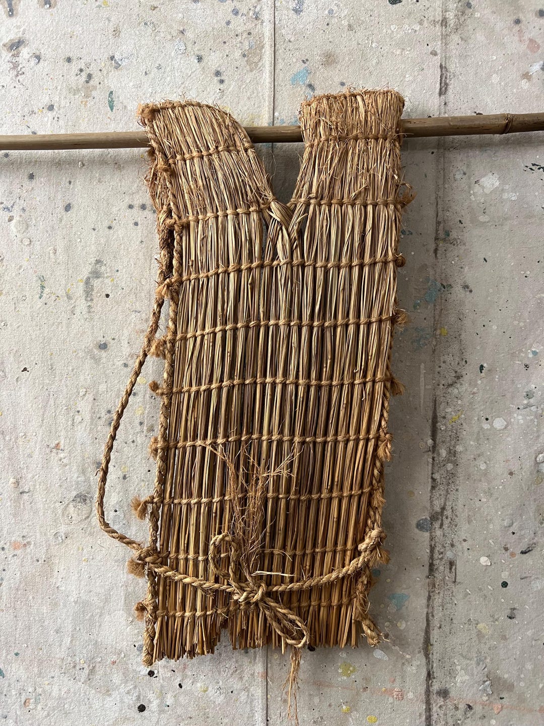 Vintage Japanese Straw Bandri Back Support #3746 - Etsy