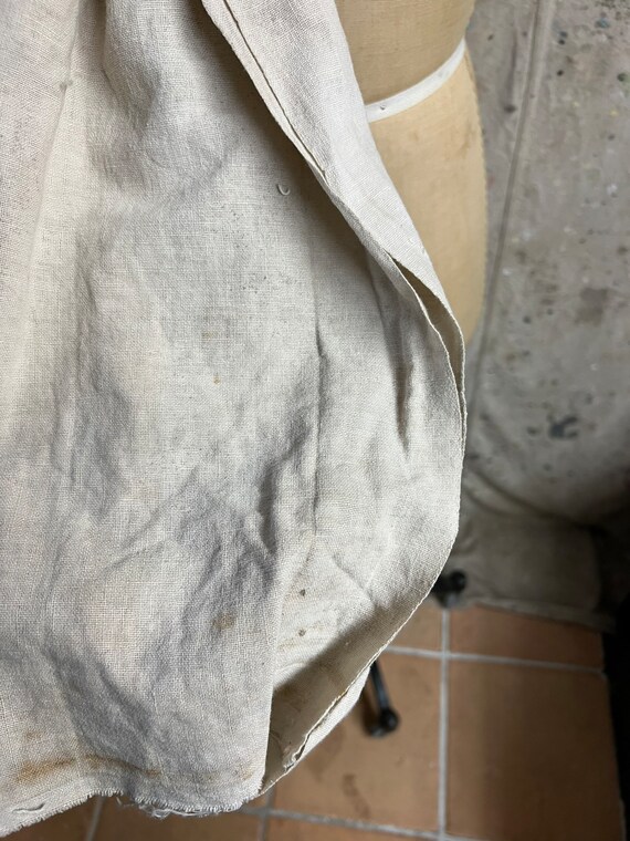 Vintage Japanese natural color boro fabric scarf #777 - Gem