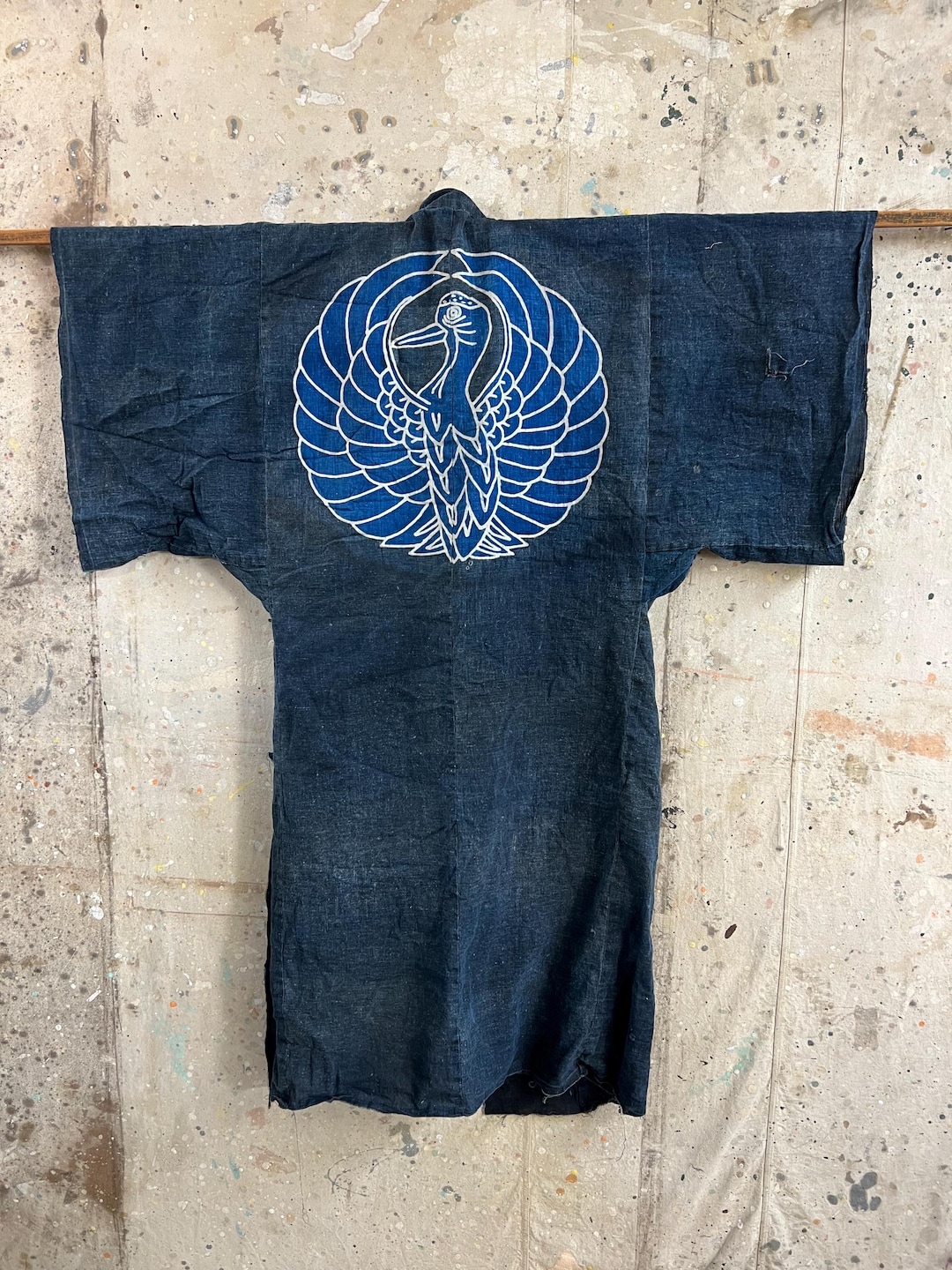 Vintage Japanese Indigo Dyed Yogi Night Wear Without Padding #3365 - Etsy