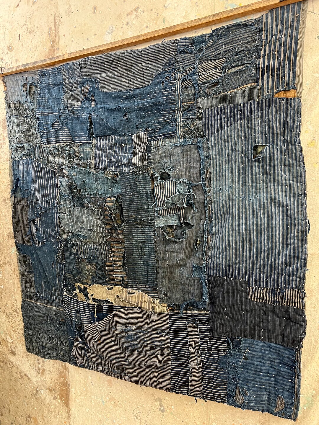 Vintage Japanese Indigo Dyed Patched Boro Rug 1303 - Etsy