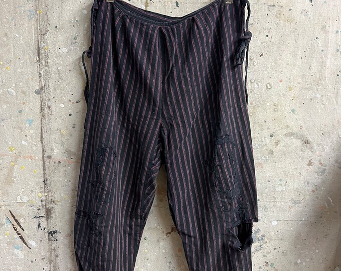 Vintage Japanese Farmer’s Indigo Dyed Boro Patched Monpe Pants #1624 - Etsy