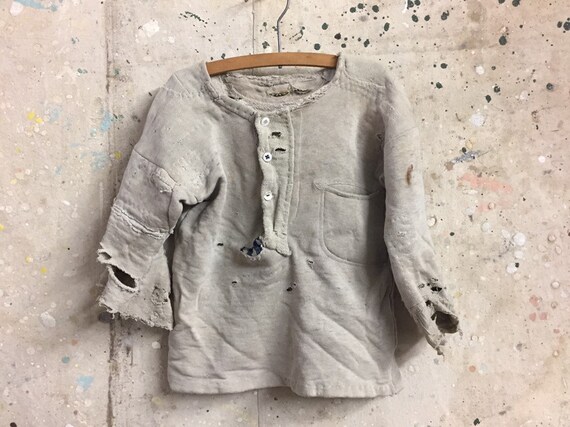 Vintage Japanese boro kids children sweatshirt - Gem