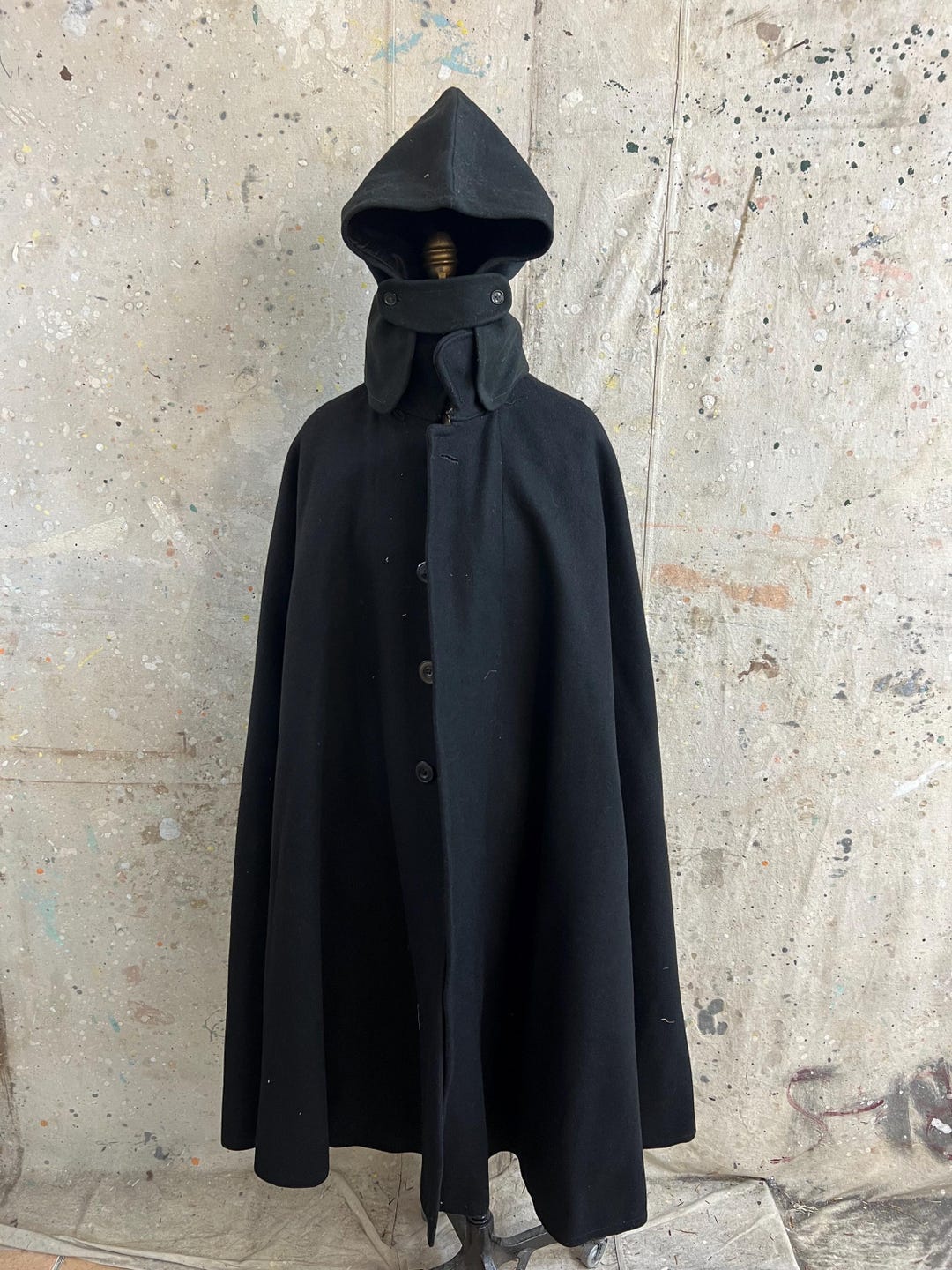 Vintage Japanese Heavy Wool Cloak Around Taisho Era #2757 - Etsy