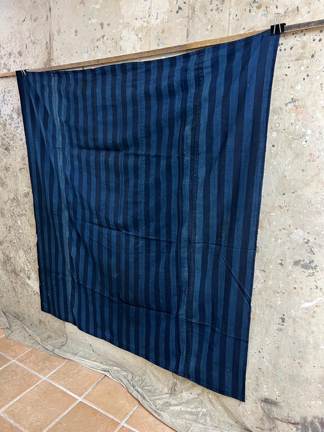 Vintage Japanese Stripe 5 Panel Indigo Dyed Fabric #3131 - Etsy