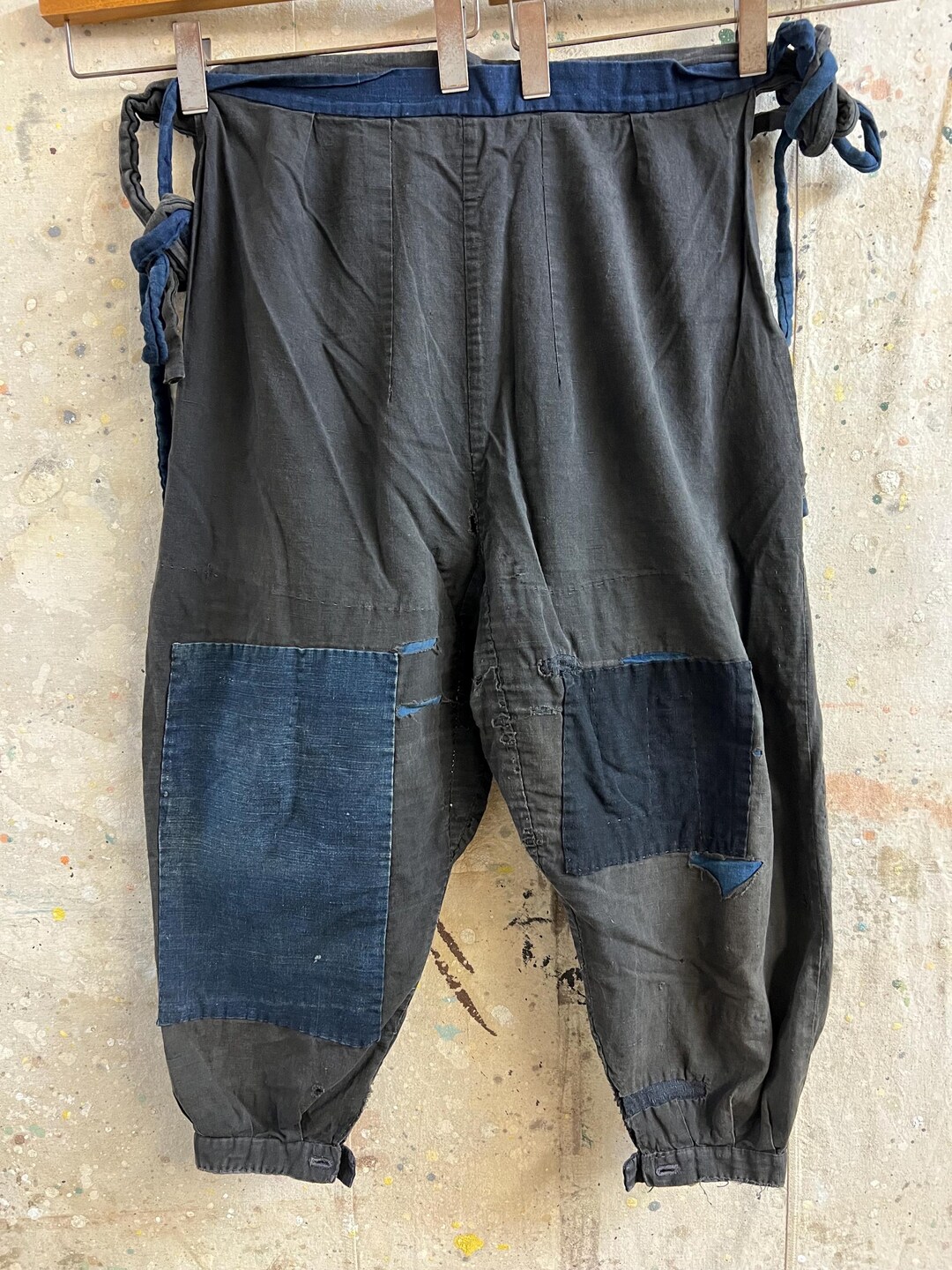 Vintage Japanese Famer’s Boro Patched Monpe Pants #3019 - Etsy